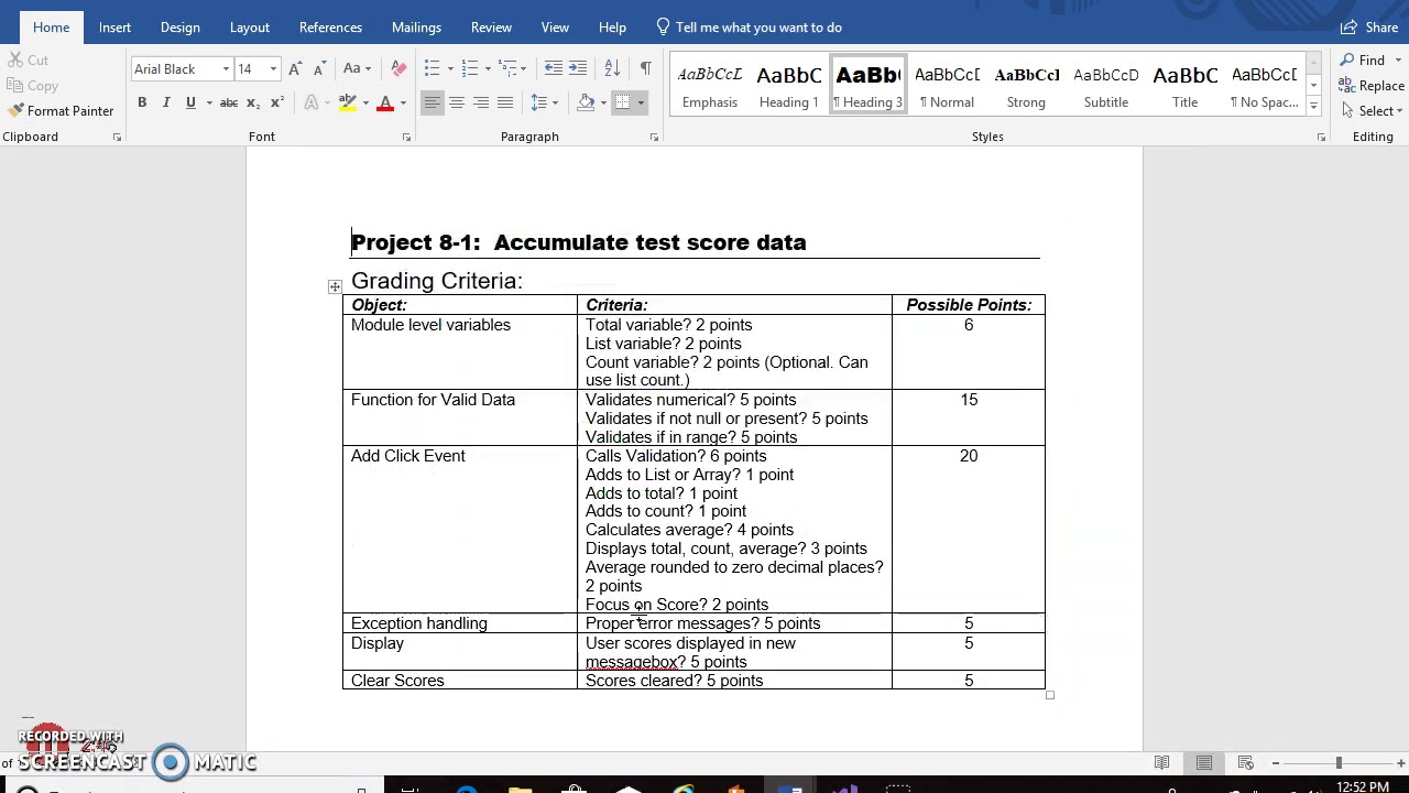 Visual Basic 1: Unit 4 - Project 8-1 - YouTube