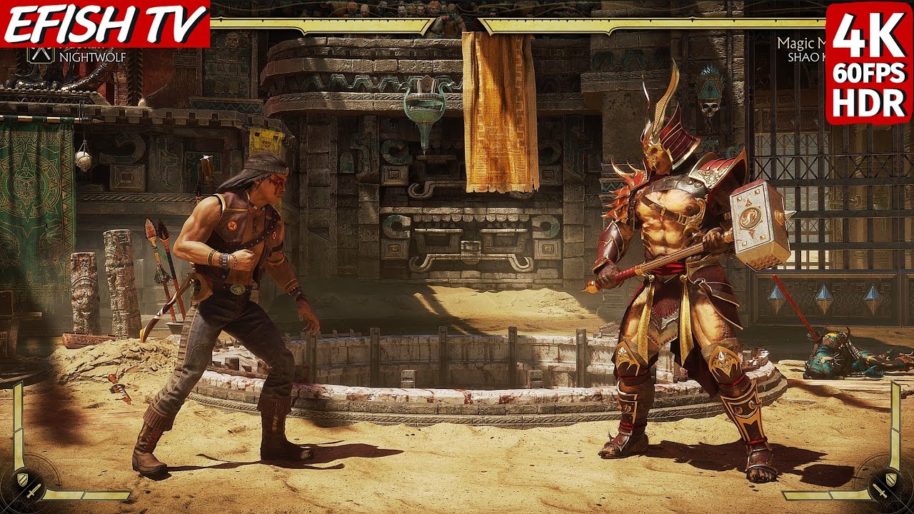 Nightwolf vs Shao Kahn (Hardest AI) - Mortal Kombat 11 - YouTube