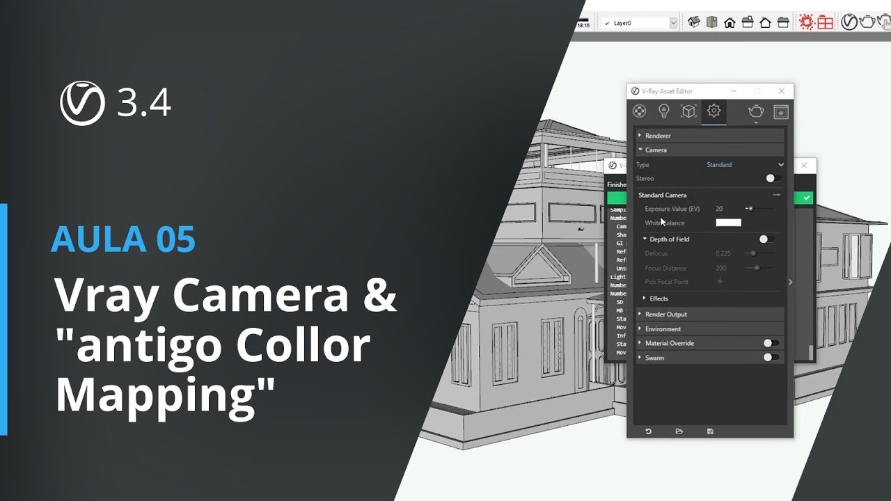 Vray 3.4 para SketchUp - Aula 05. Vray Camera & "antigo Collor Mapping ...