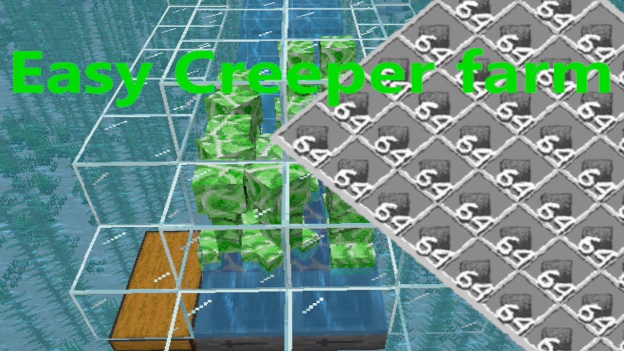 EASY | Early game Creeper Farm Minecraft - YouTube