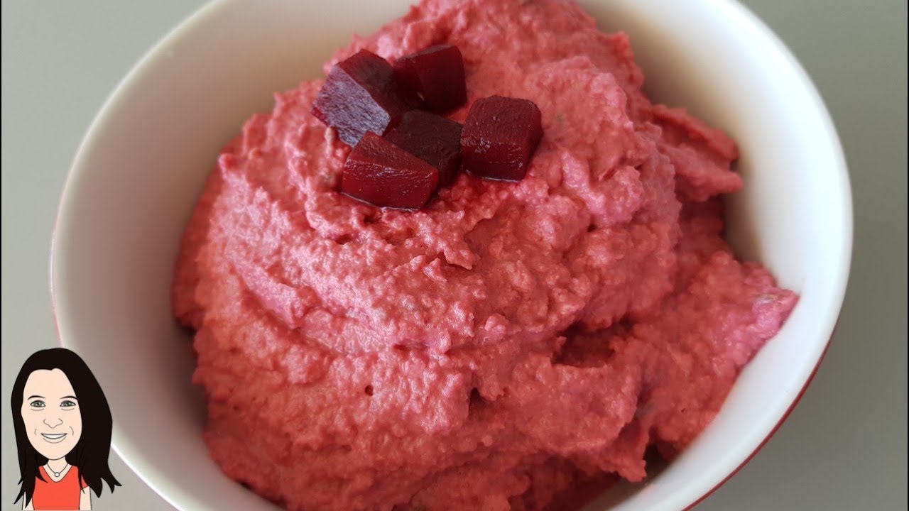 No Oil Beetroot Hummus Recipe - Quick and Easy! - YouTube