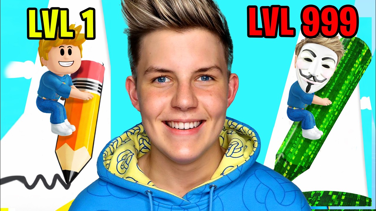 Can We Go NOOB to PRO to HACKER in COLOR PENCIL RUN!! Prezley - YouTube
