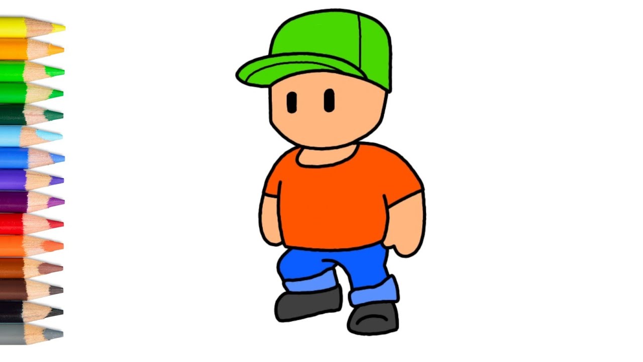 Cara menggambar Mr Stumble dengan mudah - Stumble Guys - YouTube