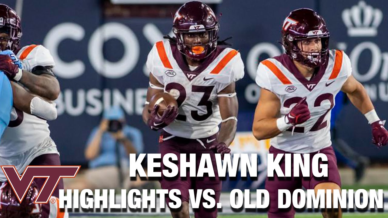 Virginia Tech RB Keshawn King Highlights Against Old Dominion - YouTube