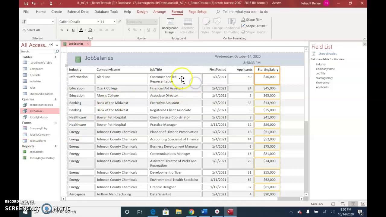 Access Module 4 eTextbook Project Part 1 - YouTube