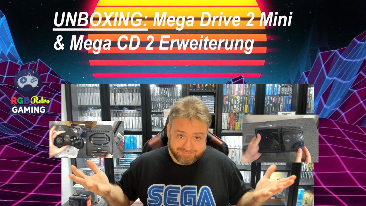 Unboxing Mega Drive 2 Mini und Mega CD 2 Erweiterung - YouTube