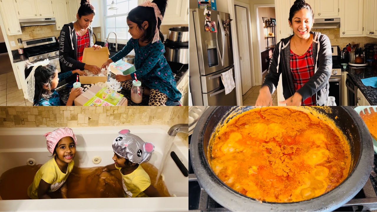 My twin Princess daily routine/This is their favourite Bath Bomb/I’m ...