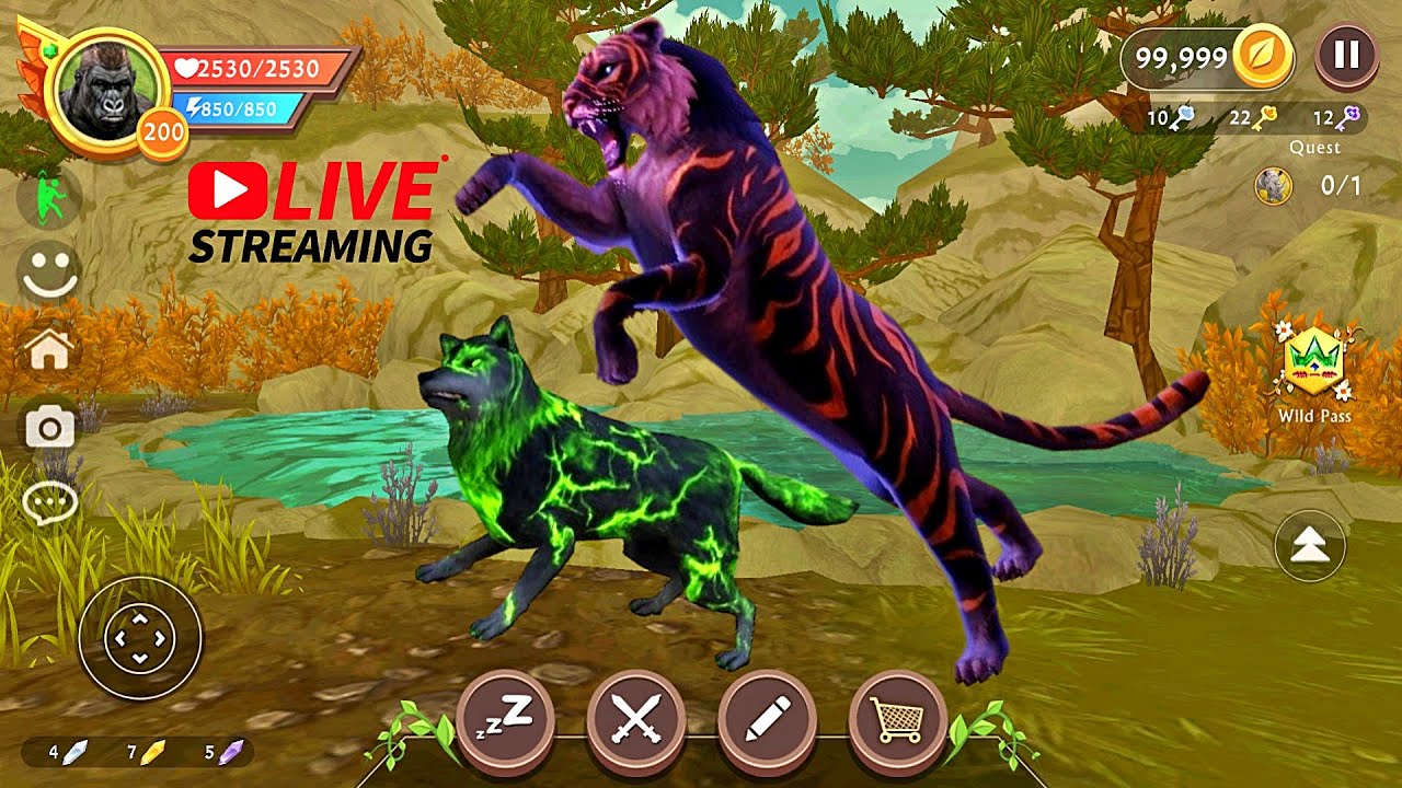 🔴 LIVE | WildCraft: LvL Tasks and PvP & The Wolf: Hunting | - YouTube