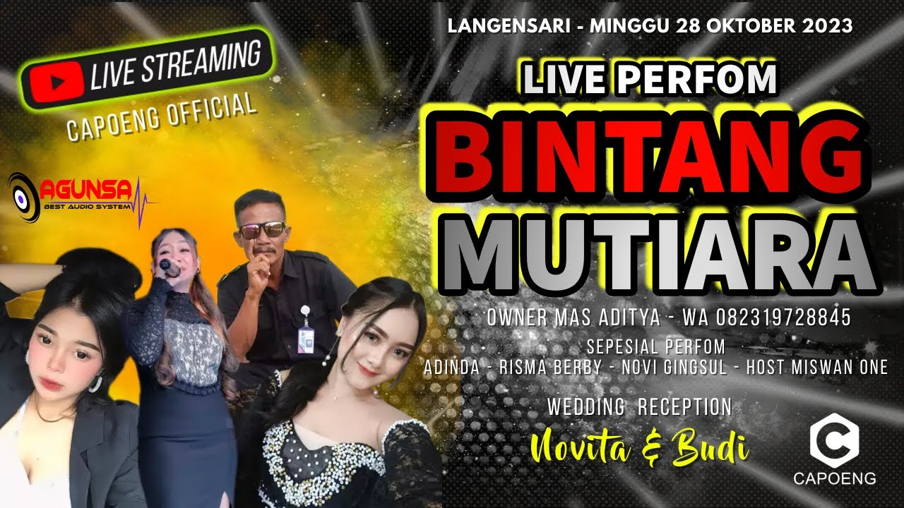 🔴 Live Perform BINTANG MUTIARA | Wedding Novieta & Budi | Langensari 29 ...