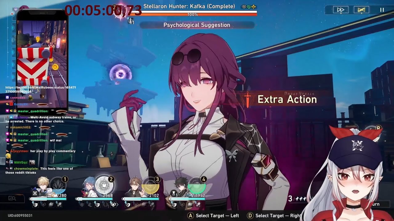 Rubee attempts World 5 Honkai Star Rail while playing Subway Surfers ...