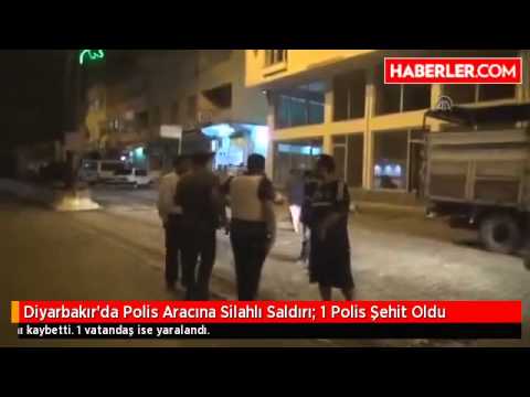 Diyarbakır'da Polis Aracına Silahlı Saldırı  1 Polis Şehit Oldu