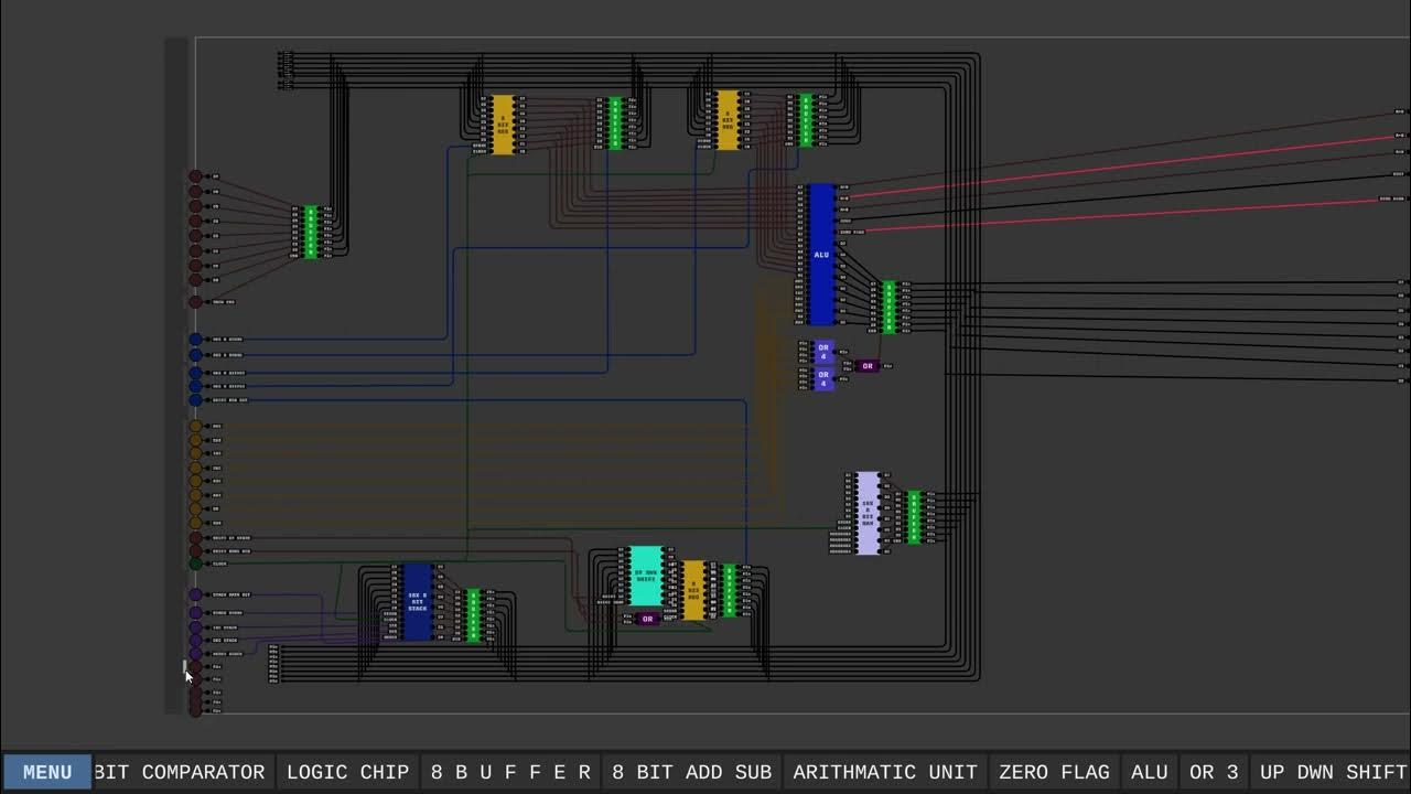 Digital Logic Sim. BUILDING A COMPUTER( part 19 ) Adding a 16x 8-BIT ram stick to the ALU. - YouTube