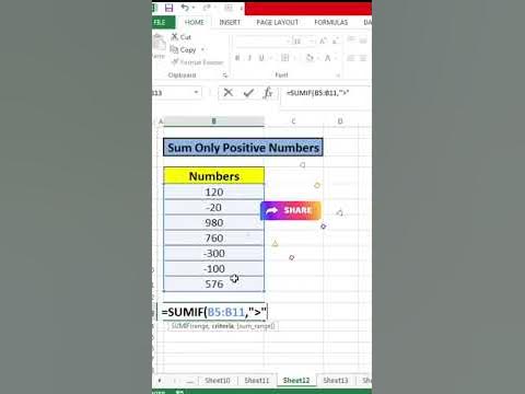 Sum only position Number 🙀🙀 #shortvideo #excel #computereducation - YouTube