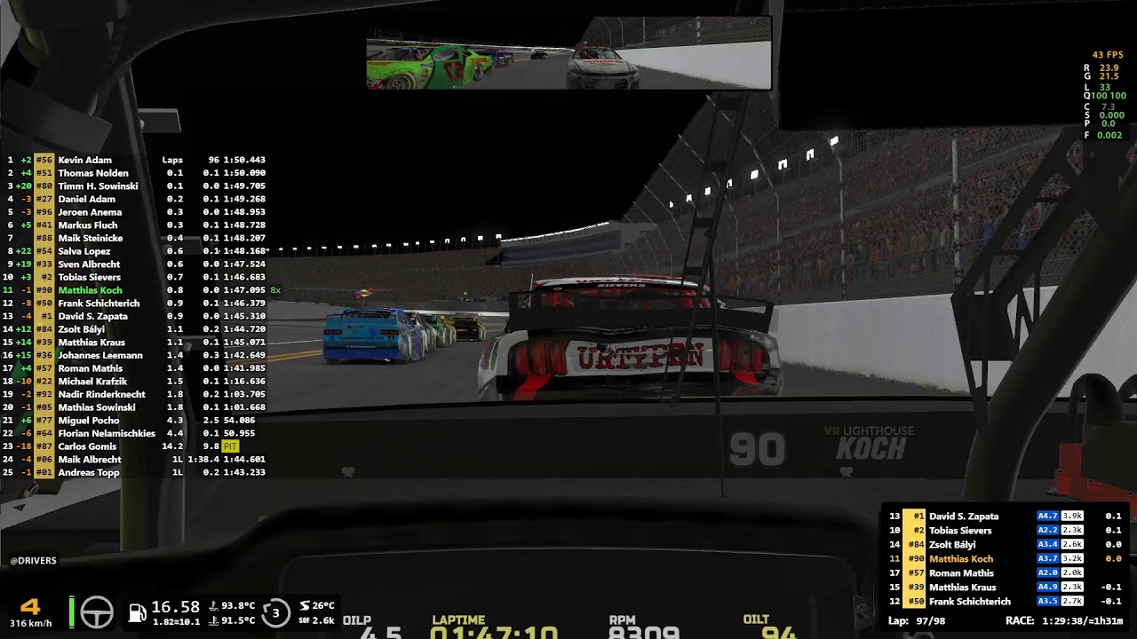 iRacing.com Nascar Class A - Virtual-Oval.de @ Daytona - YouTube