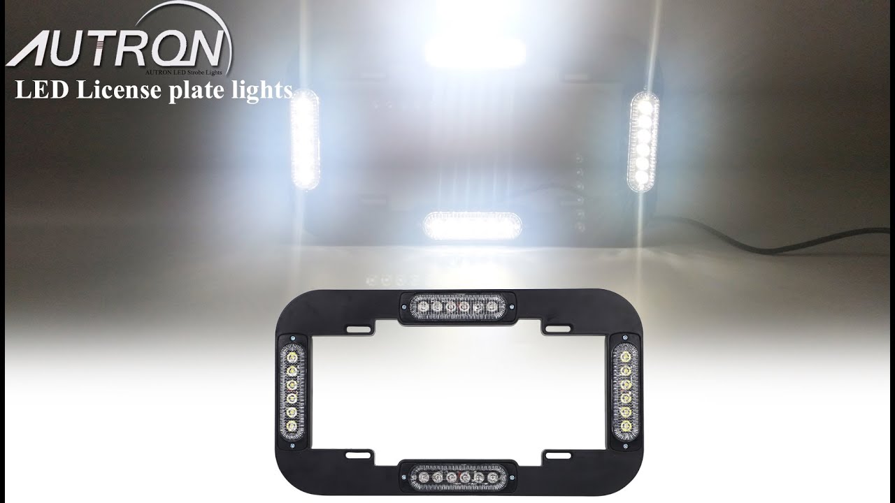 Strobe License plate lights 13.5" 24 LED Flashing Vehicle Car Traffic ...