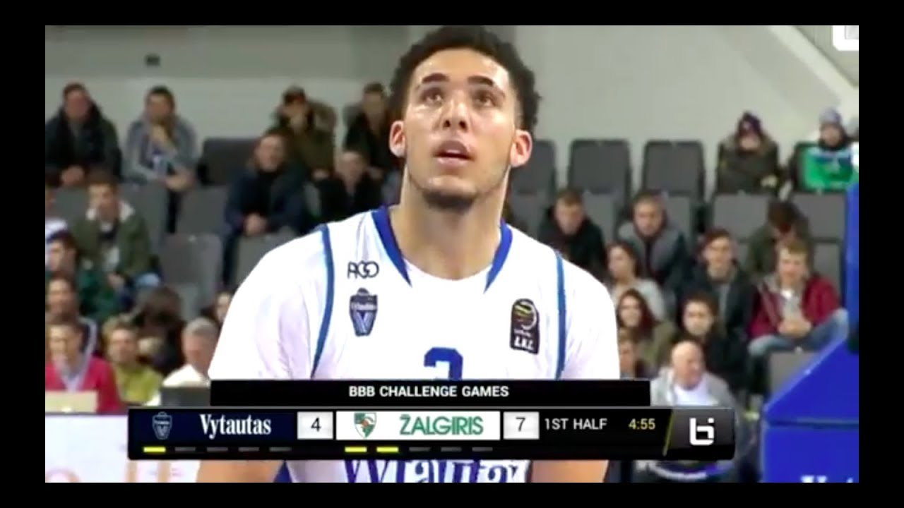 LiAngelo Ball And Lamelo Ball Debut With BC Vytautas Vs BC Zalgiris ...