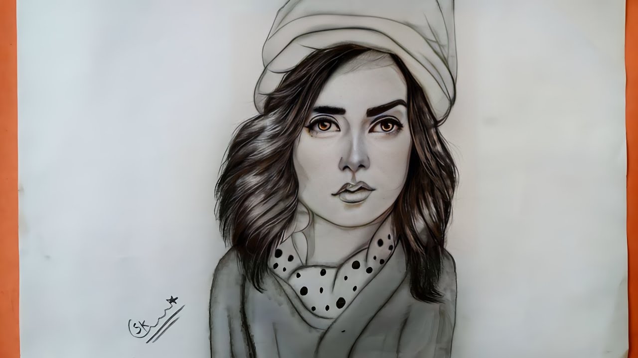 A Beautiful Girl Drawing || Step By Step Drawing Tutorial For Beginners ...