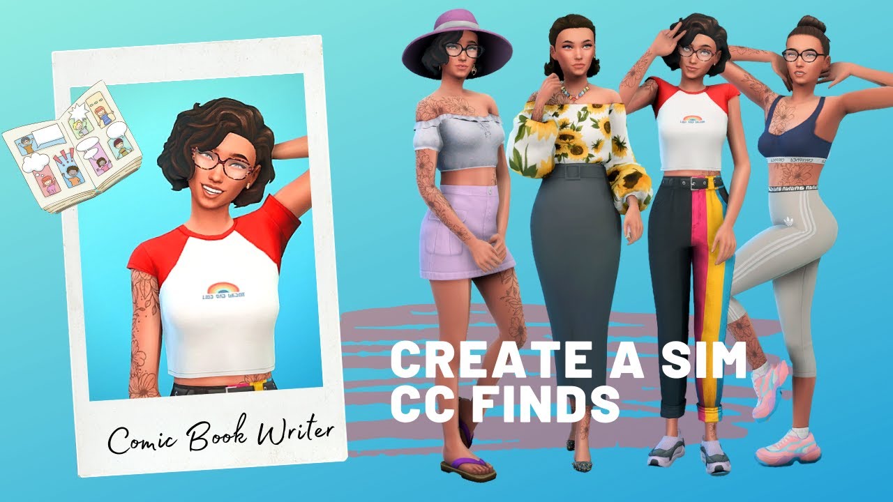 Comic Book Writer // SIMS 4 CC Create a Sim - YouTube