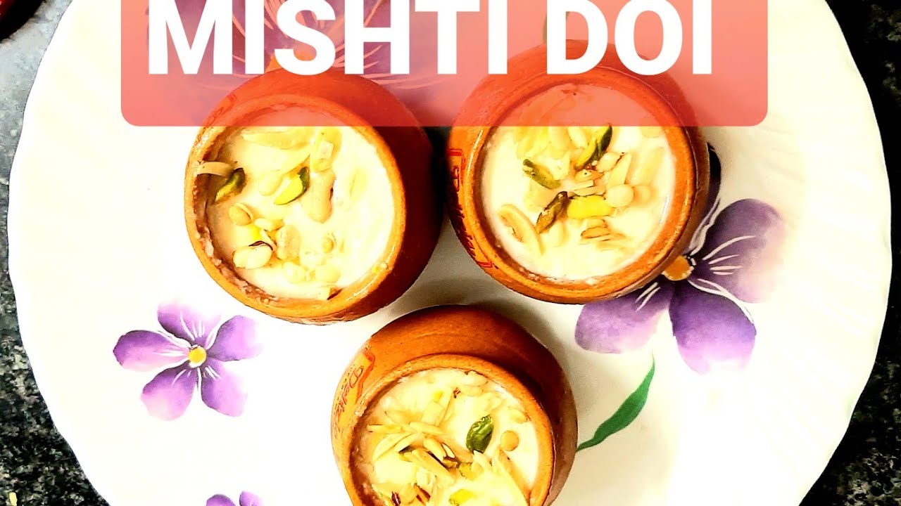 MISHTI DOI(meetha dahi) famous bengali sweet maut watering recipe it's ...