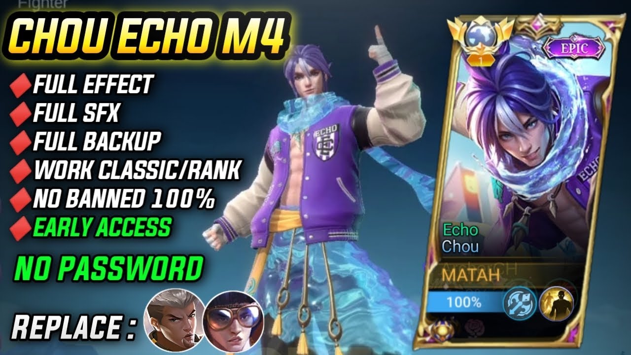 New Script Skin Chou Echo Ph No Password | Full Effect Early Access - Mlbb - YouTube