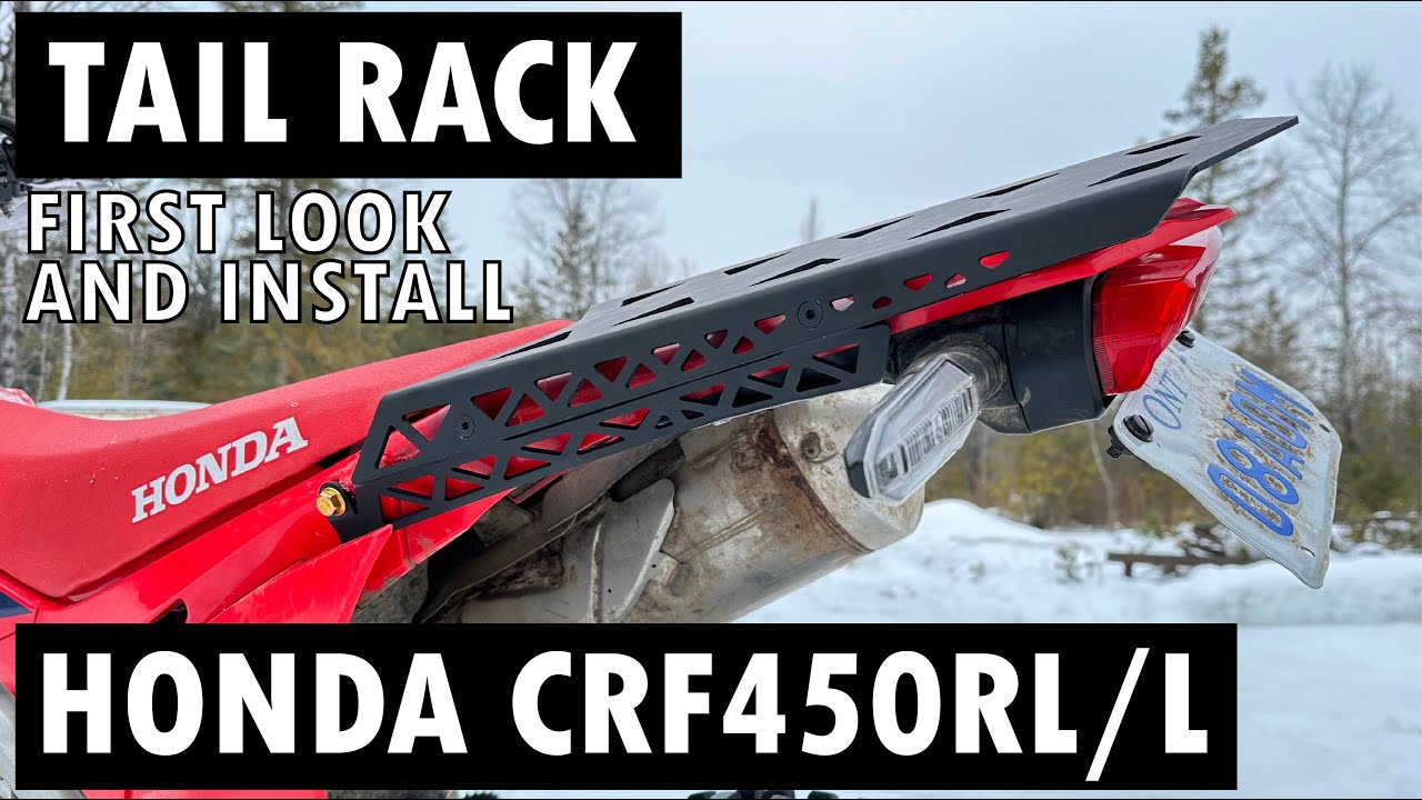 Honda CRF450RL/L Tail Rack - First Look and Installation - YouTube