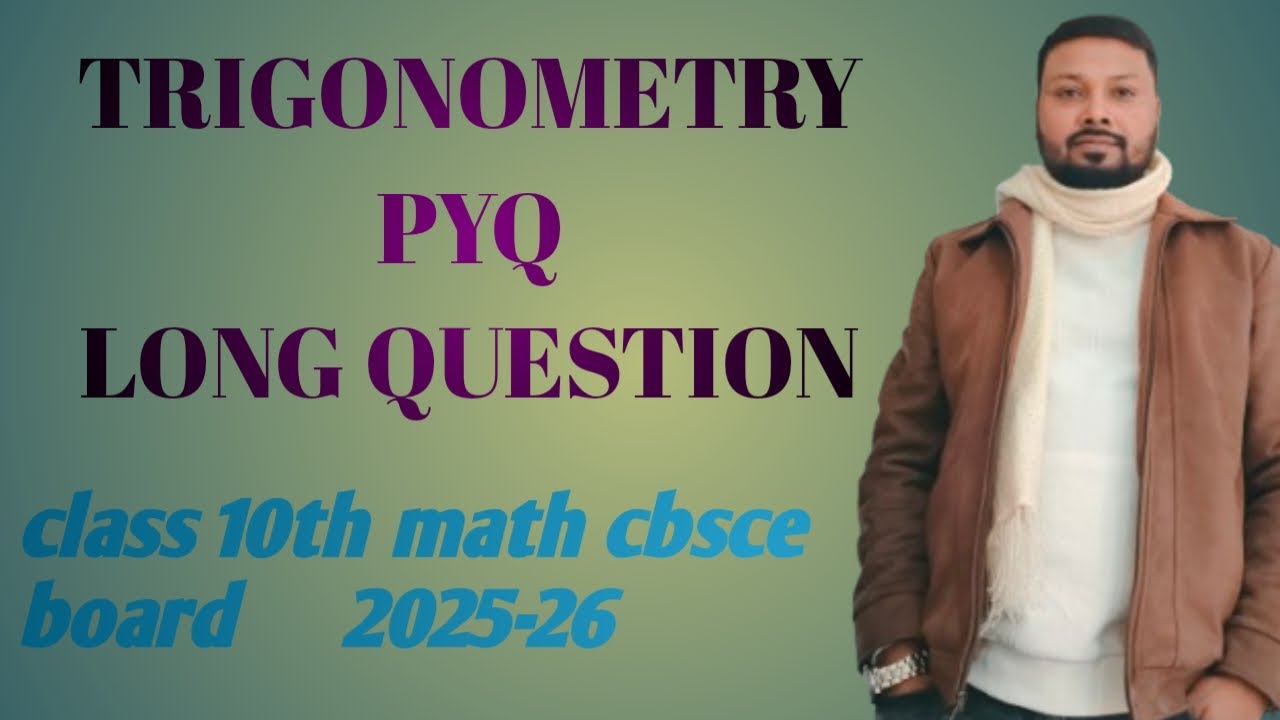 Class 10th Maths PYQ trignometry important for cbse board 2026Online ...
