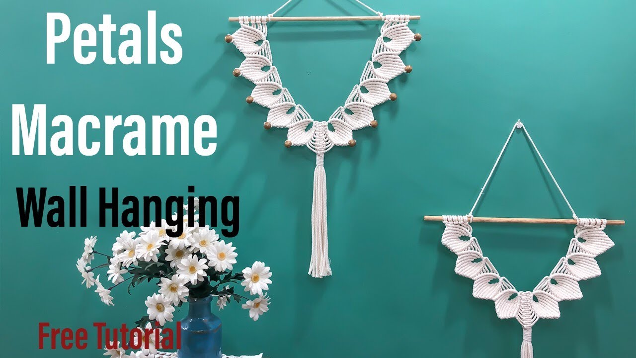 How to make Petals Macrame Wall Hanging / modern macrame patterns ...