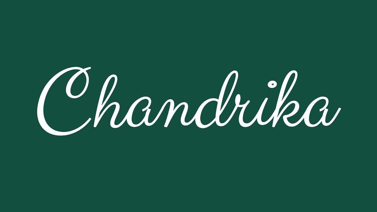 Learn how to Sign the Name Chandrika Stylishly in Cursive Writing - YouTube
