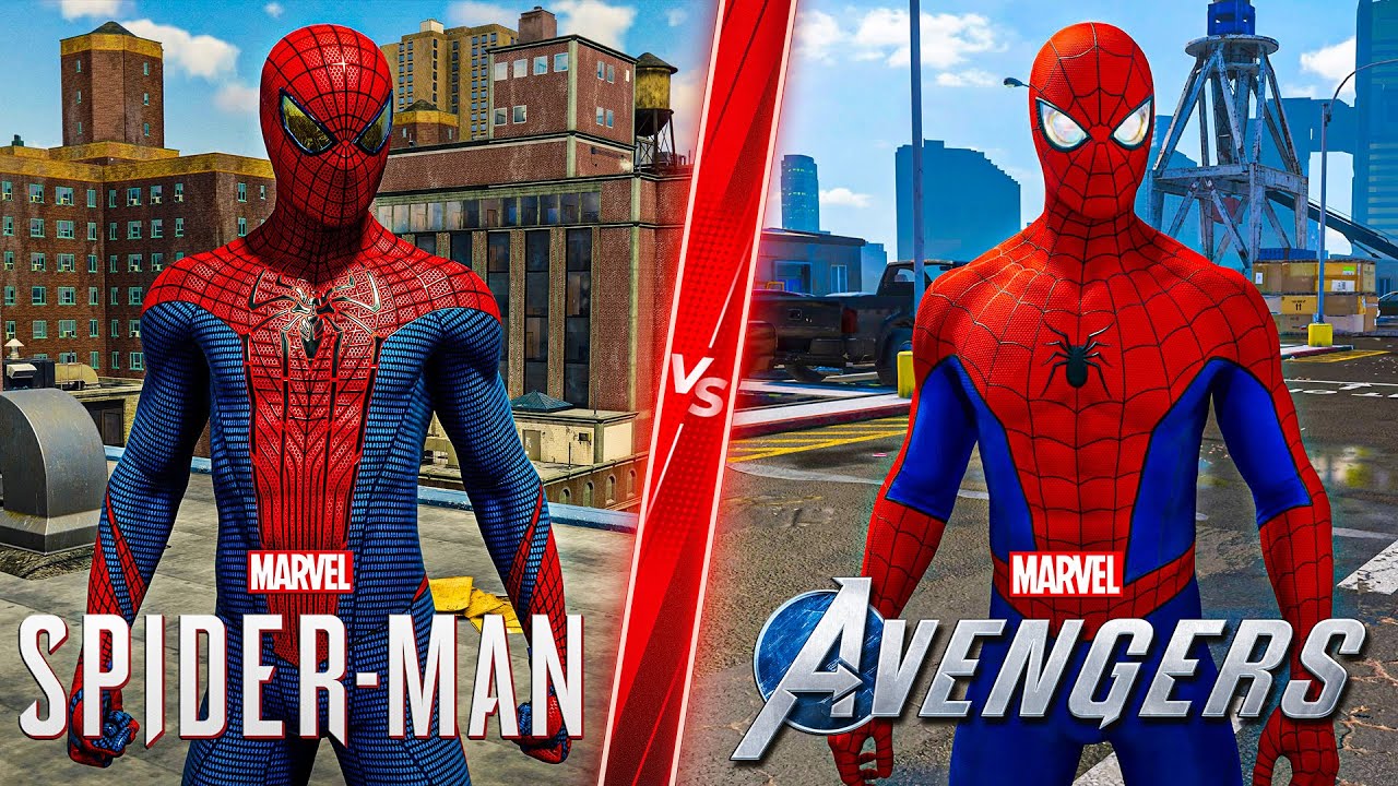 Spider Man Remastered Vs Marvels Avengers Spider Man Direct Graphics