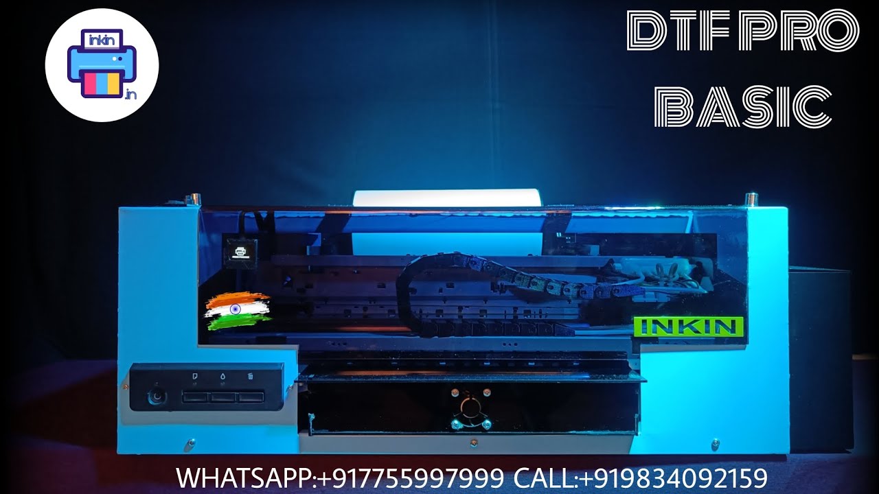 dtf pro basic with white ink circulation system by inkin printer - YouTube
