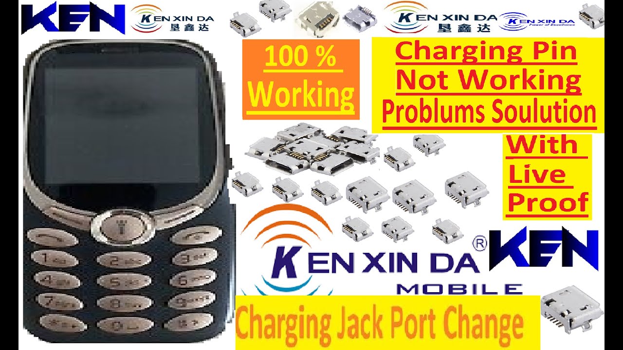 Black Brown Ken Xin Da C3330 Metallic Phone Keypad Mobile Charging pin ...