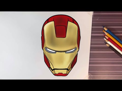 How To Draw Iron Man logo || Color Pencil Tutorial || Easy Drawing ...