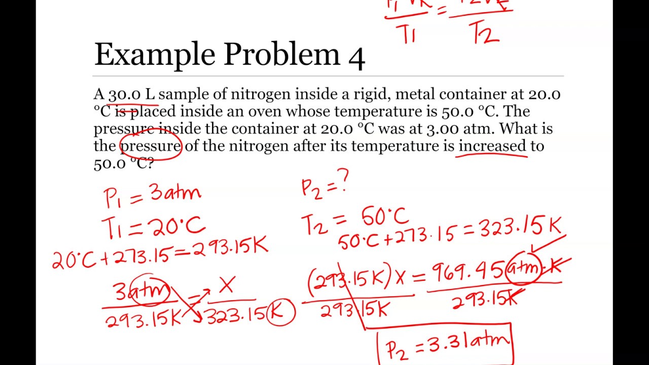 Example Problem 4 - Ideal Gases - YouTube