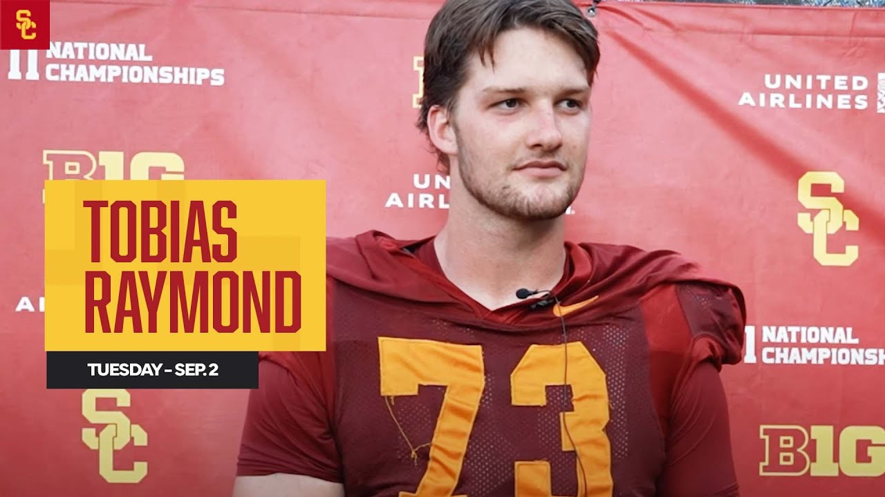 USC OL Tobias Raymond | Tuesday of Georgia Southern Week - YouTube