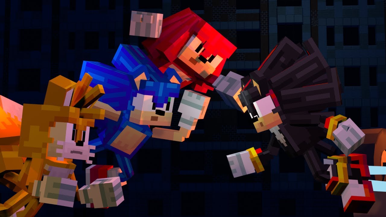 Sonic Movie 3 Trailer - Team Sonic vs Shadow - Minecraft Remake ...