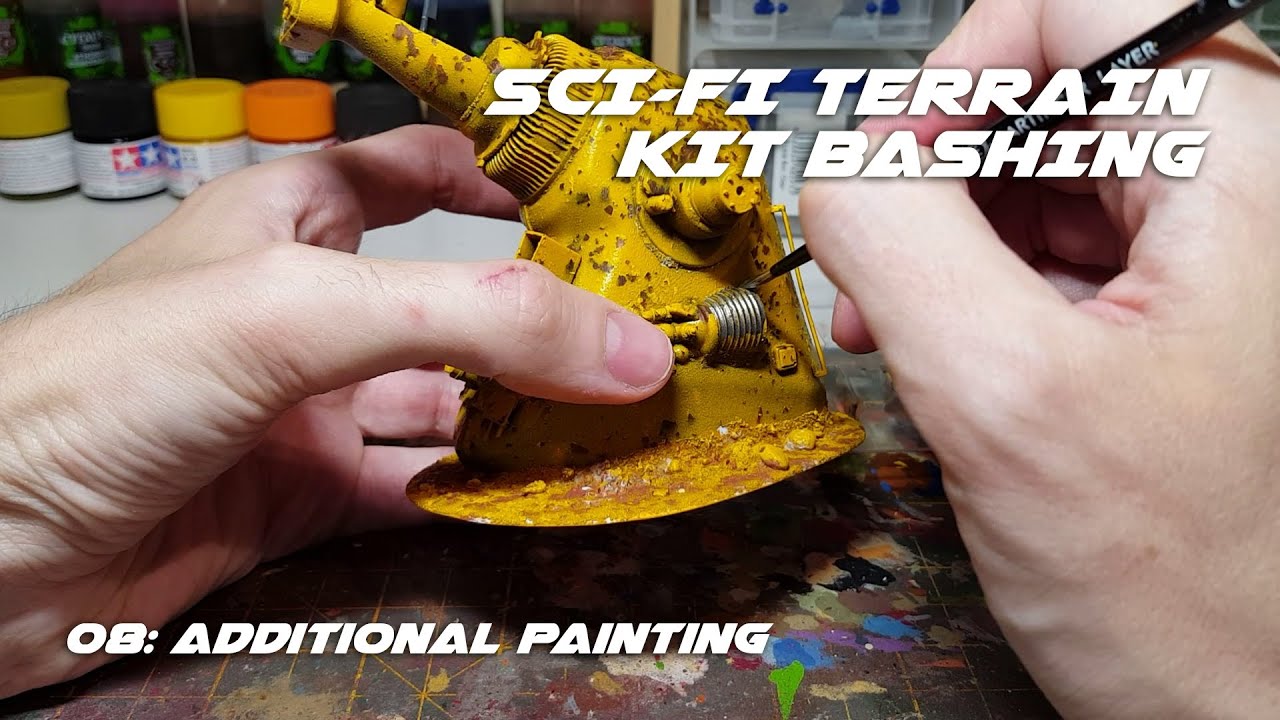 Sci-Fi Terrain Kit Bashing - 08 Additional painting - YouTube