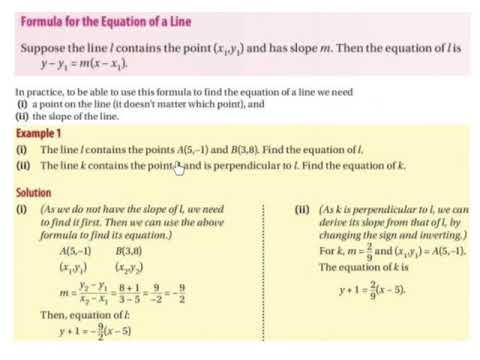 LC HL equation of the line - YouTube