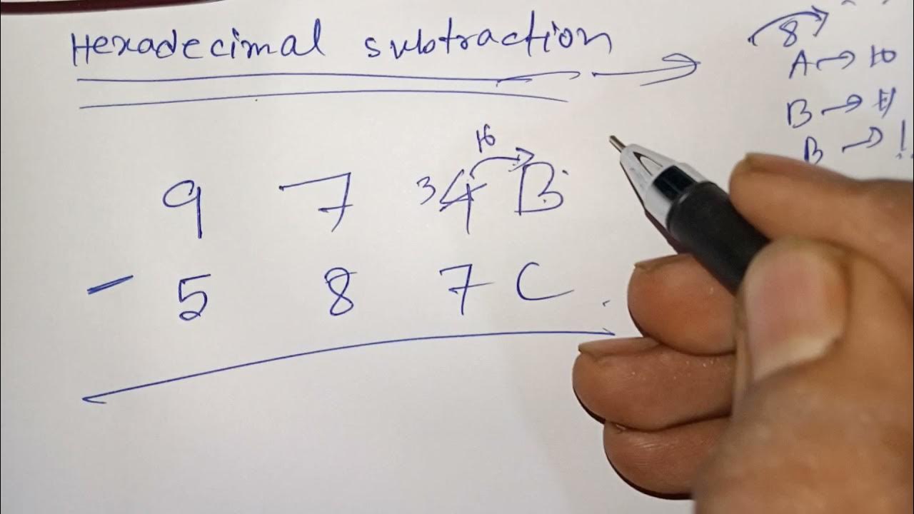 Hexadecimal Subtraction in Hindi | Hexadecimal Subtraction ...