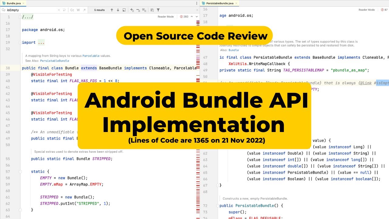 Android Bundle API Implementation (Lines of Code are 1365 on 21 Nov ...