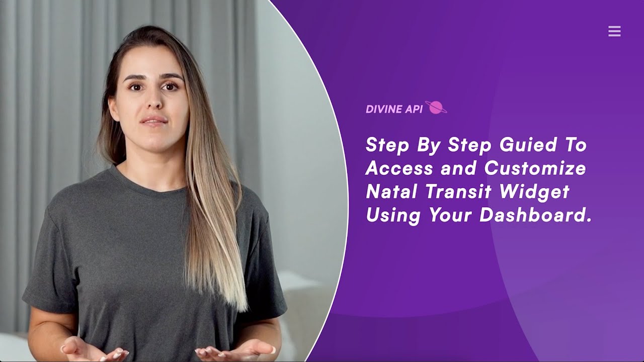 How To Set Up & Customize the Natal Transit Widget | Divine API - YouTube