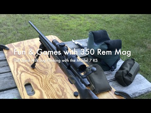 Fun & Games with 350 Rem Mag - 100 Yard Milk Jug Plinking with the ...