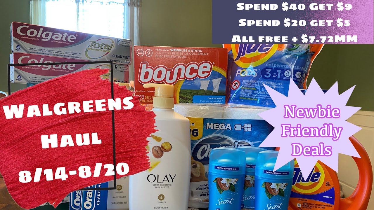 WALGREENS HAUL 8/14-8/20 | NEWBIE FRIENDLY DEALS | ALL FREE + A $7MM ...
