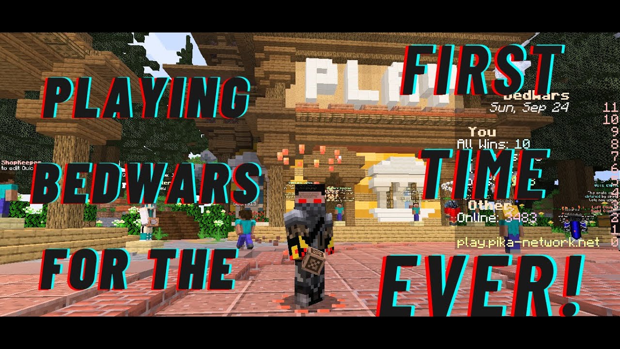 My First Time Playing Bedwars On Camera Minecraft Bedwars Gameplay