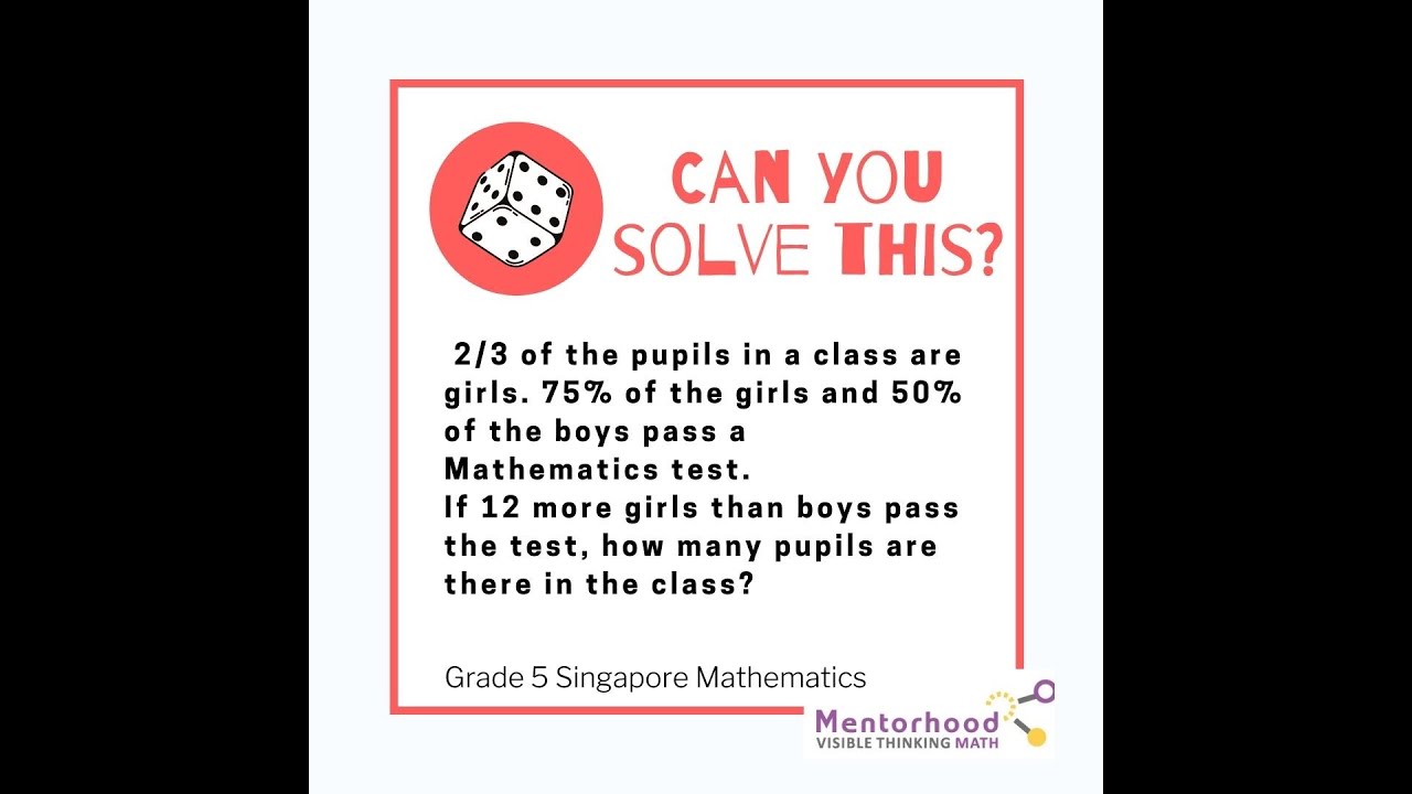 Grade 5 / Primary 5 Singapore Math Word Math Problem (3) - YouTube