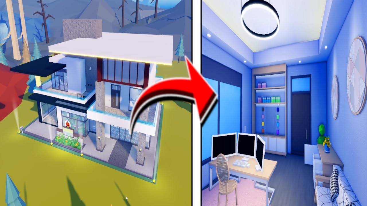 Secret Office Room Hidden In The Modern House In Roblox Livetopia ...