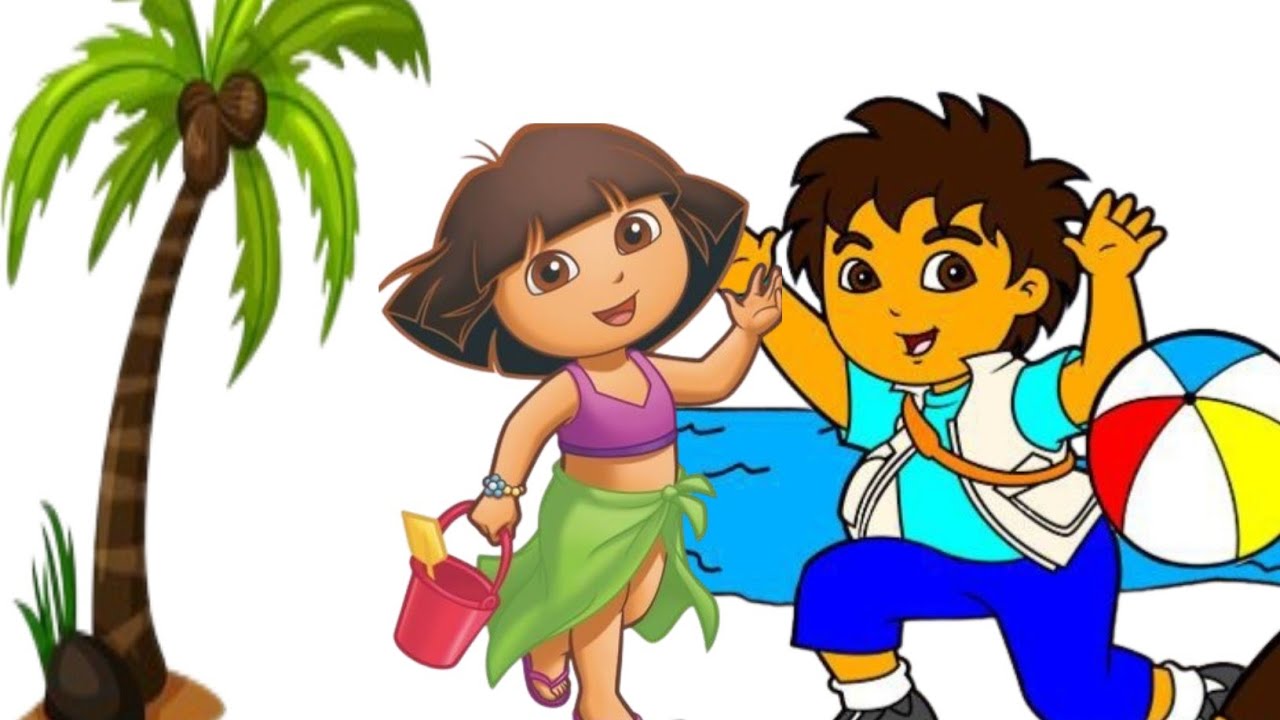Dora and diego beach coloring pages |Dora coloring book |Dora the ...