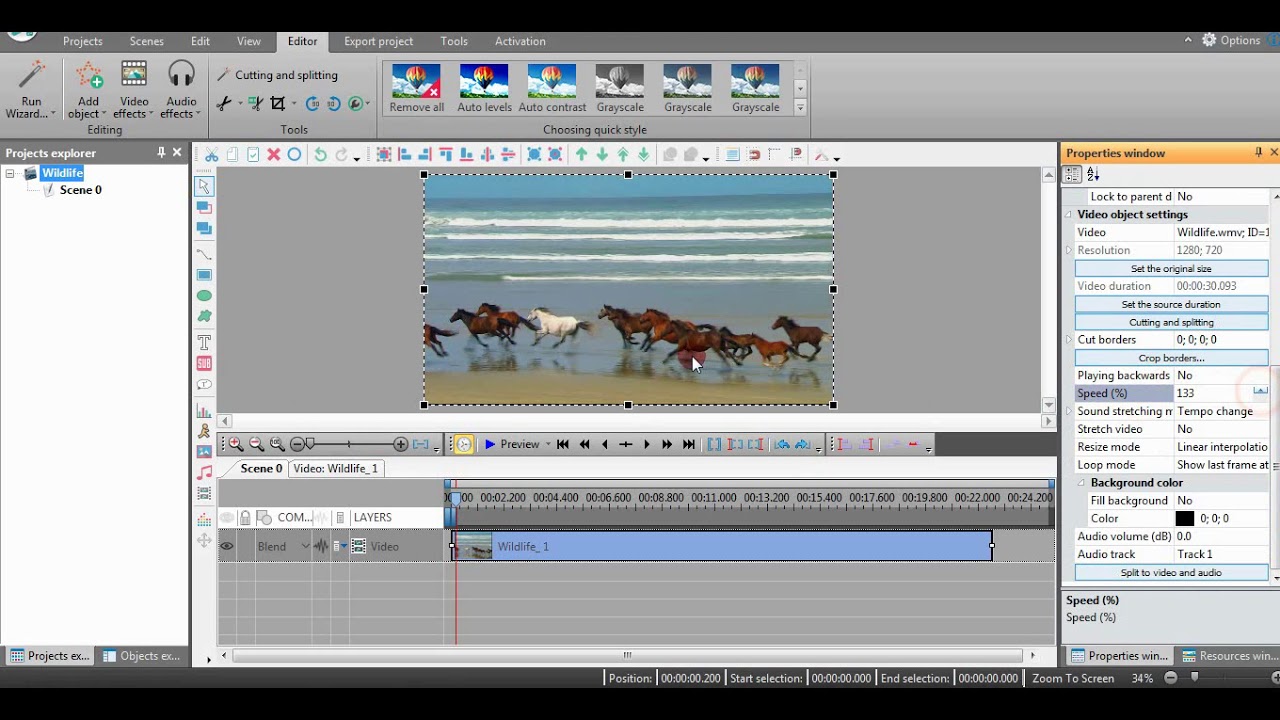 HOW TO CHANGE THE SPEED OF A VIDEO IN VSDC - YouTube