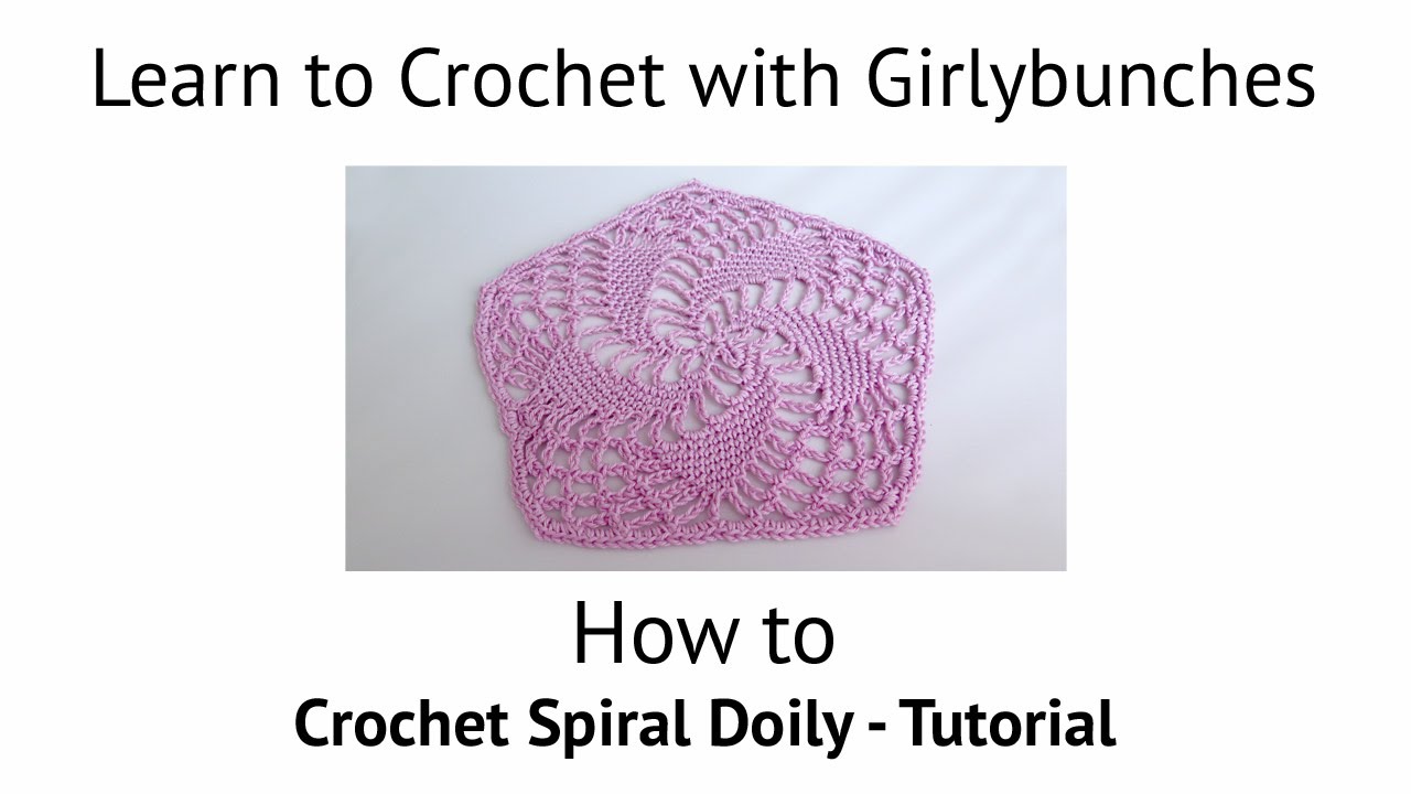 Spiral Pentagon Doily - Tutorial | Girlybunches - YouTube