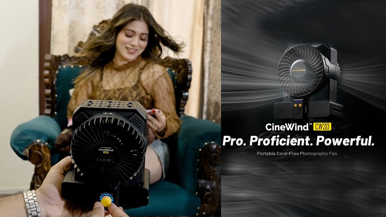 Wind Hair Blower For Videography & Photography | Nitecore CineWind CW30 ...