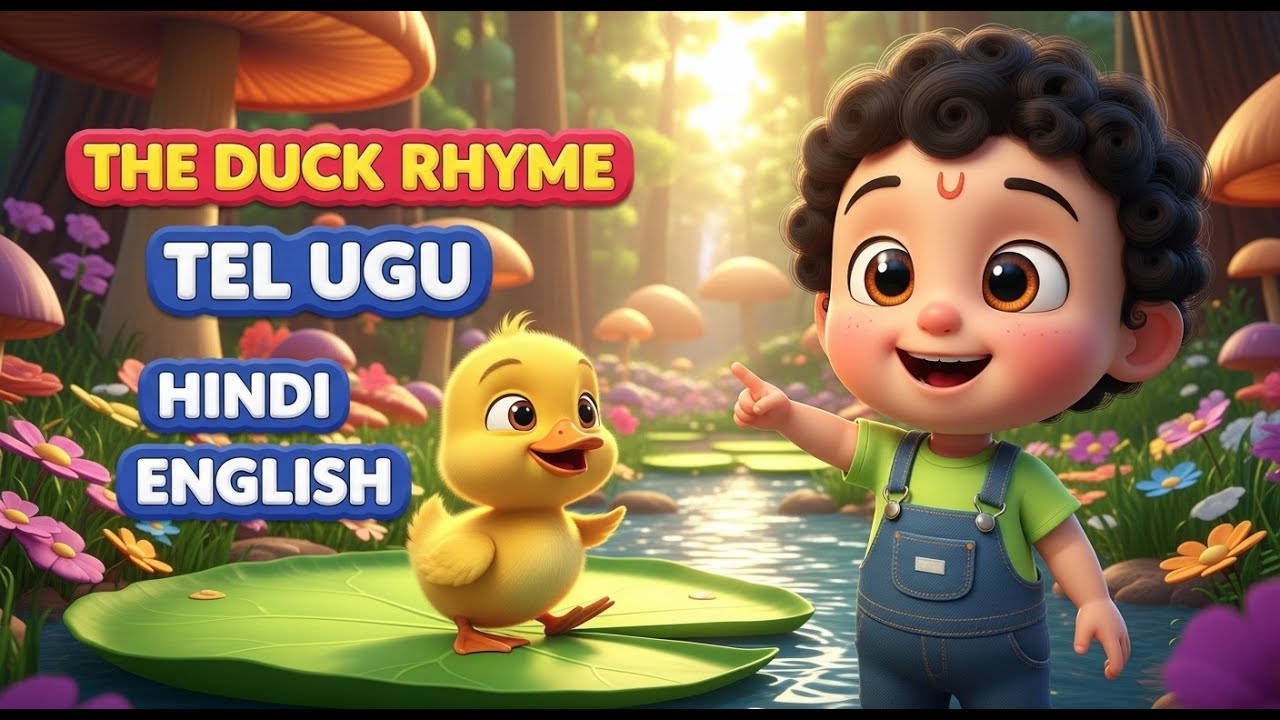 బుజ్జి బాతు 🦆 | Bujji Baathu Telugu Rhyme | Bujji Babu Kids Songs ...